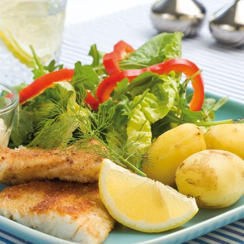 Stekt fiskfilé med lätt remouladsås - Hemmets Journal