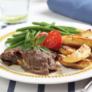 Fylld lövbiff med klyftpotatis - Hemmets Journal