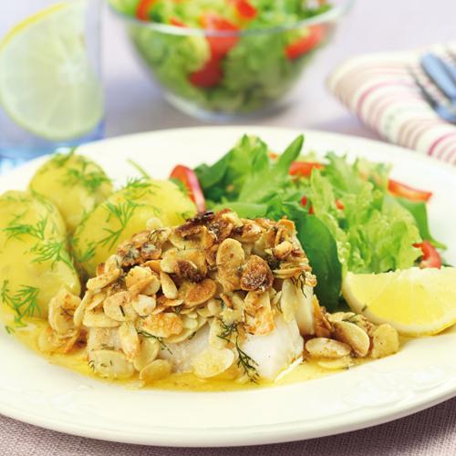 Fiskfilé med mandeltäcke - Hemmets Journal