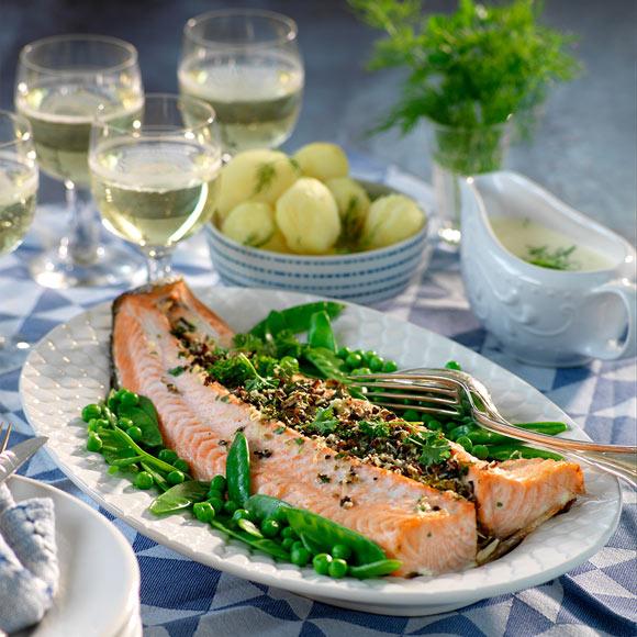 Hel lax med svampfyllning - Hemmets Journal