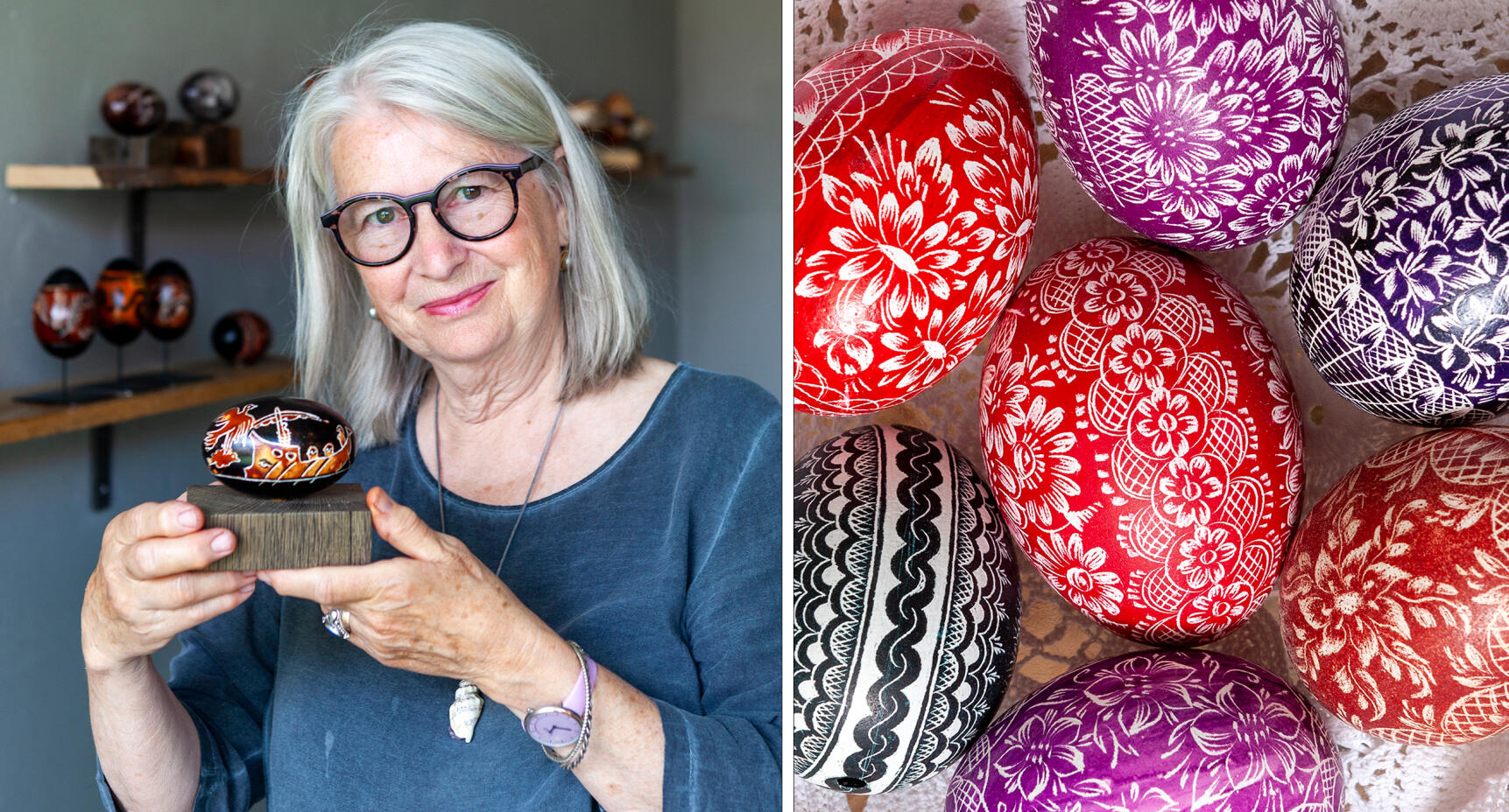 Maria har gjort konst av ägg i 50 år - Hemmets Journal