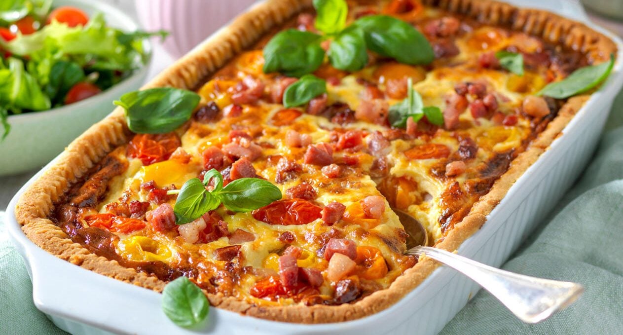 Glutenfri kasslerpaj med bacon och ost - Hemmets Journal