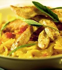 Farfalle med kalvschnitzel - Icakuriren