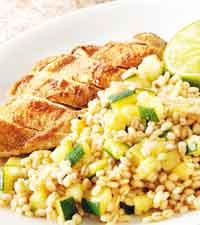 Kycklingfilé med korngryn och zucchini - Icakuriren