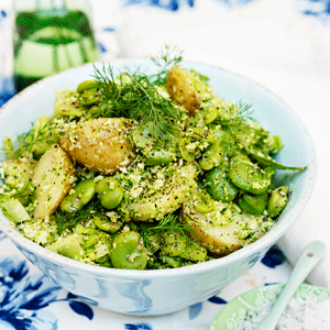 Potatissallad med sojabönor och dill - Icakuriren